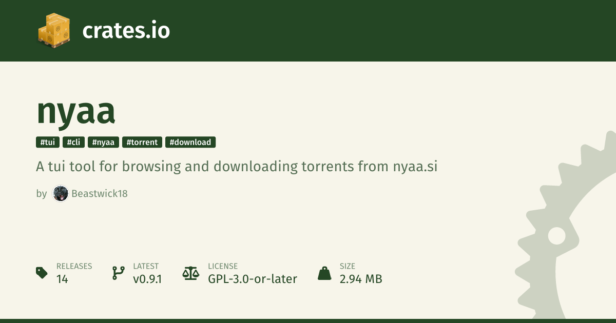 crates.io: Rust Package Registry