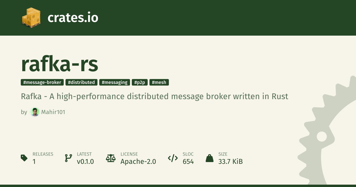 crates.io: Rust Package Registry