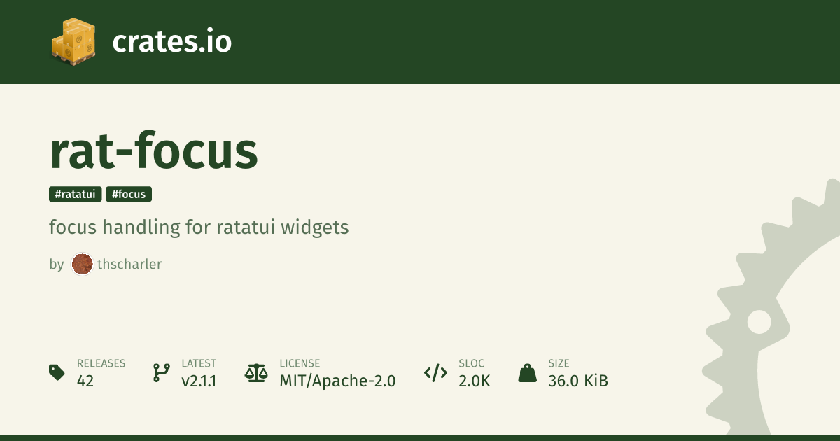 crates.io: Rust Package Registry