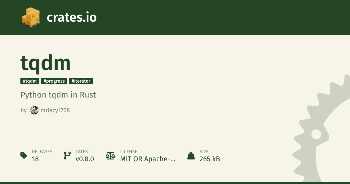 crates.io: Rust Package Registry
